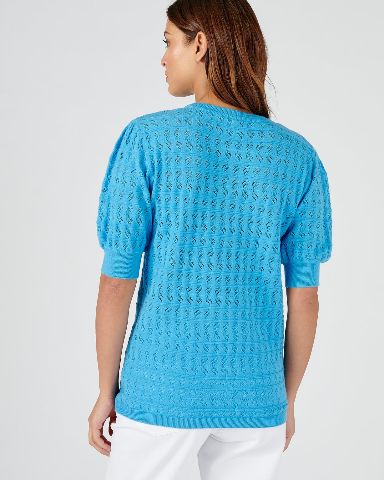 Pull maille ajourée manches fantaisie - Pulls et gilets - Damart Belgique