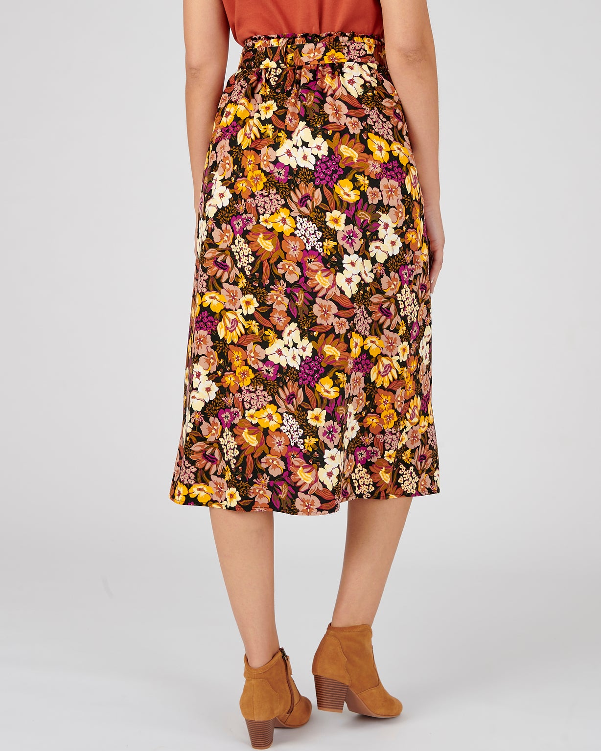 Gebloemde rok in viscose Lenzing™ EcoVero™ - Rokken - Damart België