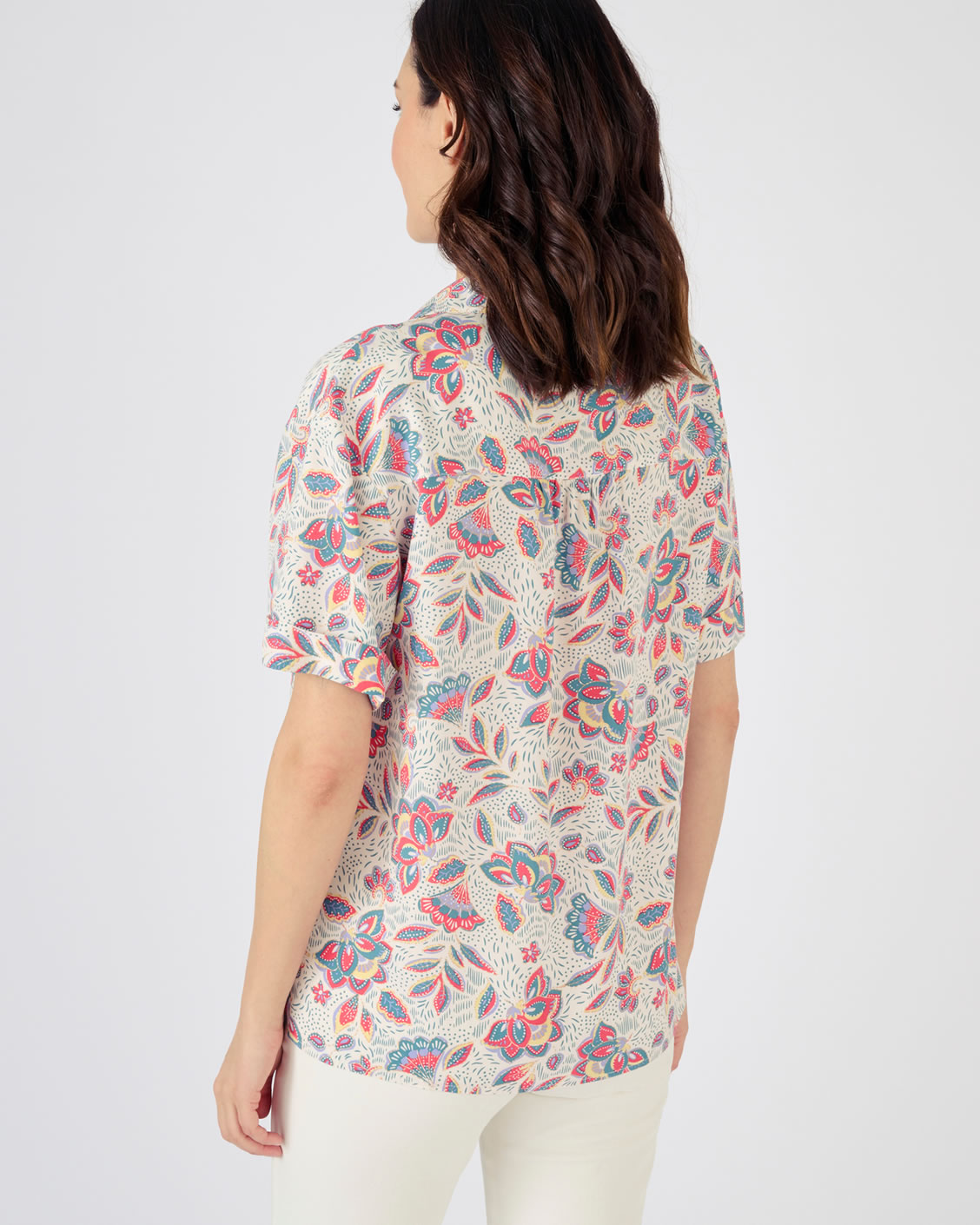 Blouse met bladmotief, Climatyl® - Tuniek, Topjes - Damart België