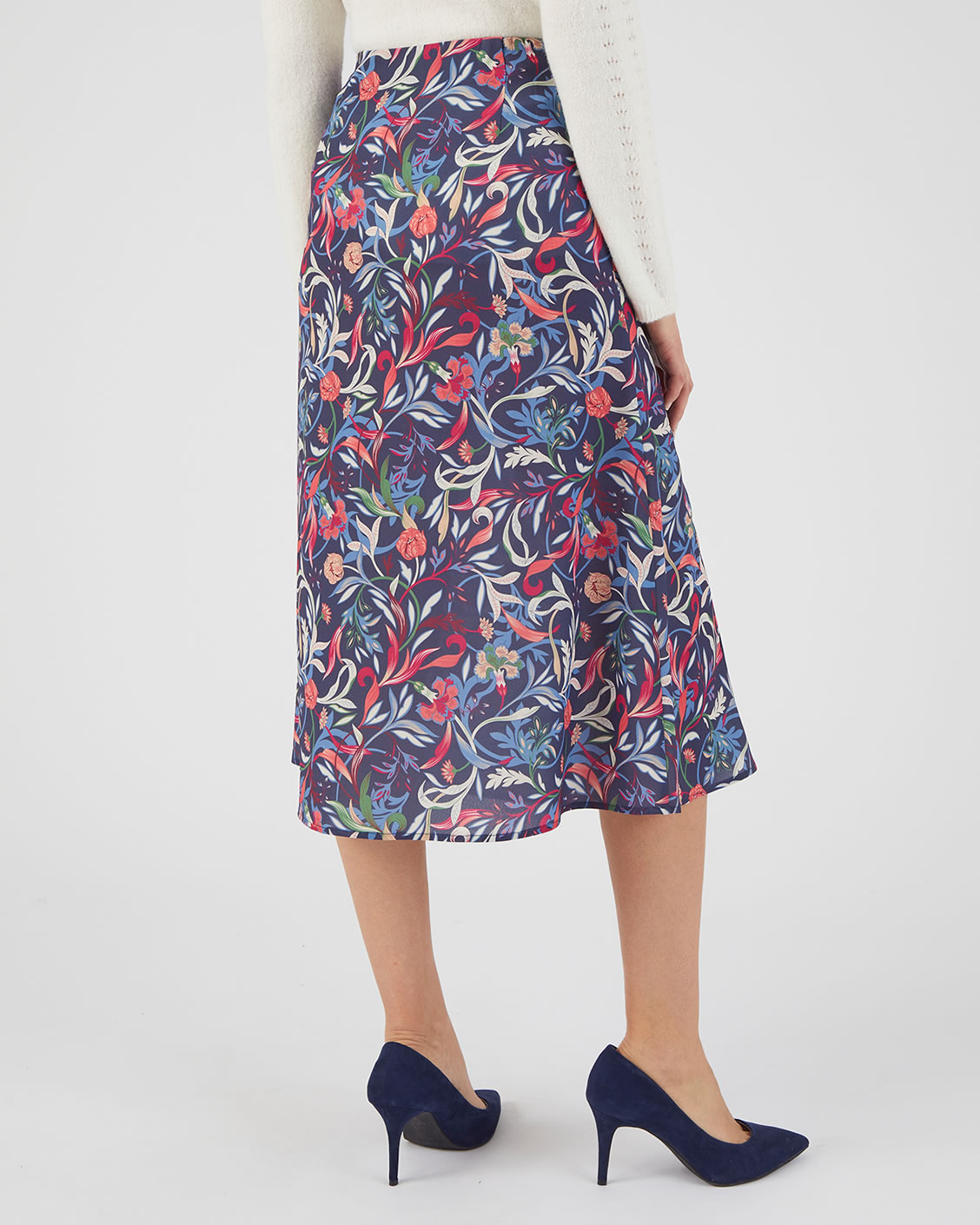 Jupe à fronces crêpe stretch reliéfé - Jupes - Damart Belgique