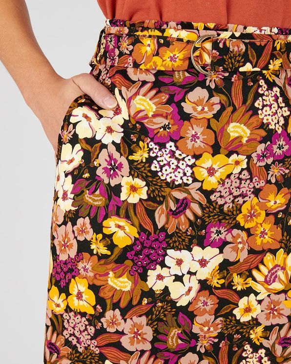 Gebloemde rok in viscose Lenzing™ EcoVero™ - Rokken - Damart België