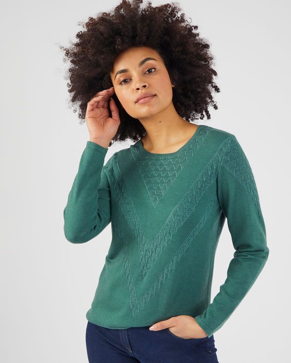 Pull in fantasietricot, wolmix met Thermolactyl® - Pull en cardigans - Damart België