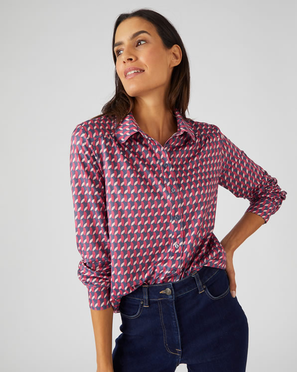 Overhemdblouse tricot warm - Tuniek, Topjes - Damart België